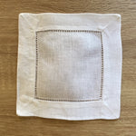 Hemstitch Cocktail N-apkin White 6" Inch — Accent Linens